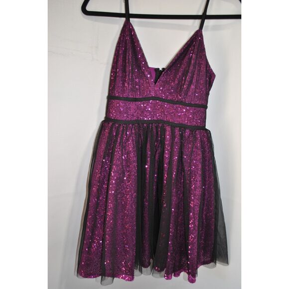 privy | Dresses | Privy Sequined Mini Dress With Black Sheer Overlay ...